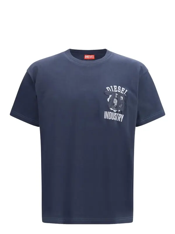 DIESEL® Short Sleeve Crewneck T-shirt - Blue