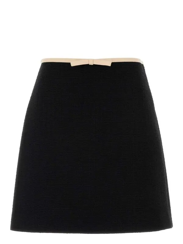 Valentino Garavani Tweed Mini Skirt - Black