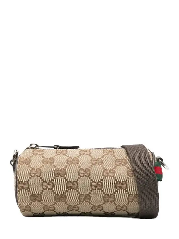 Gucci Gg Supreme Canvas Barrel Bag - Brown
