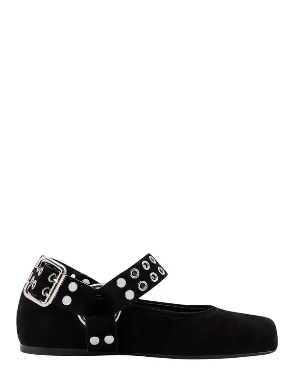 Alaïa Suede Biker Ballerinas - Multicolor