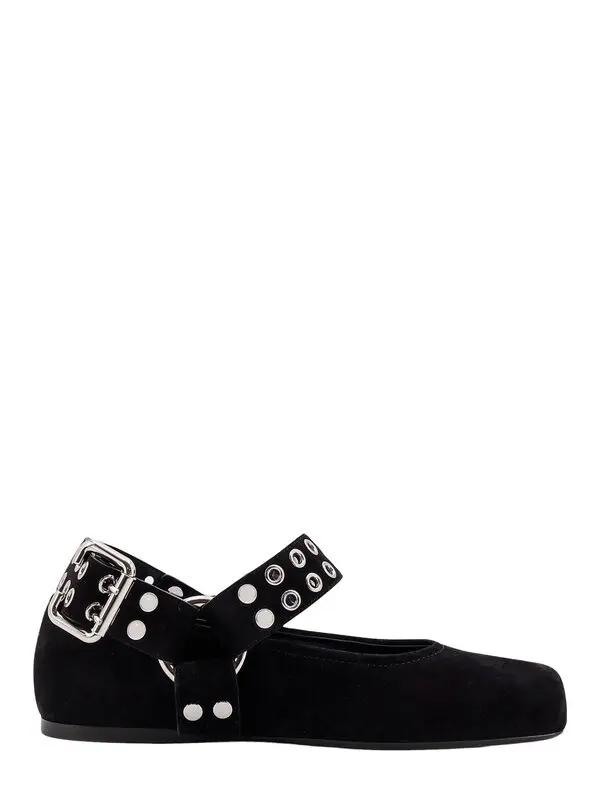 Alaïa Suede Biker Ballerinas - Multicolor
