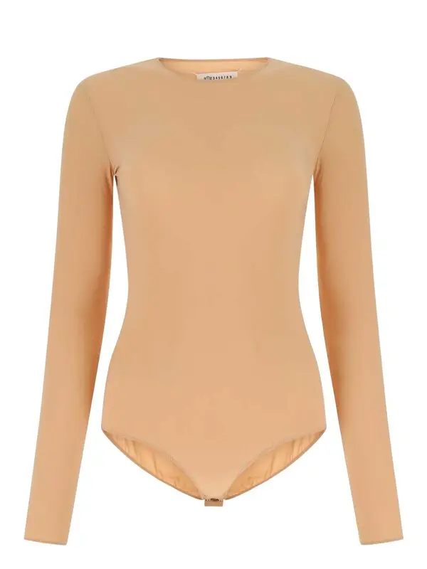 MAISON MARGIELA Skin Stretch Nylon Long Sleeve Bodysuit - Pink