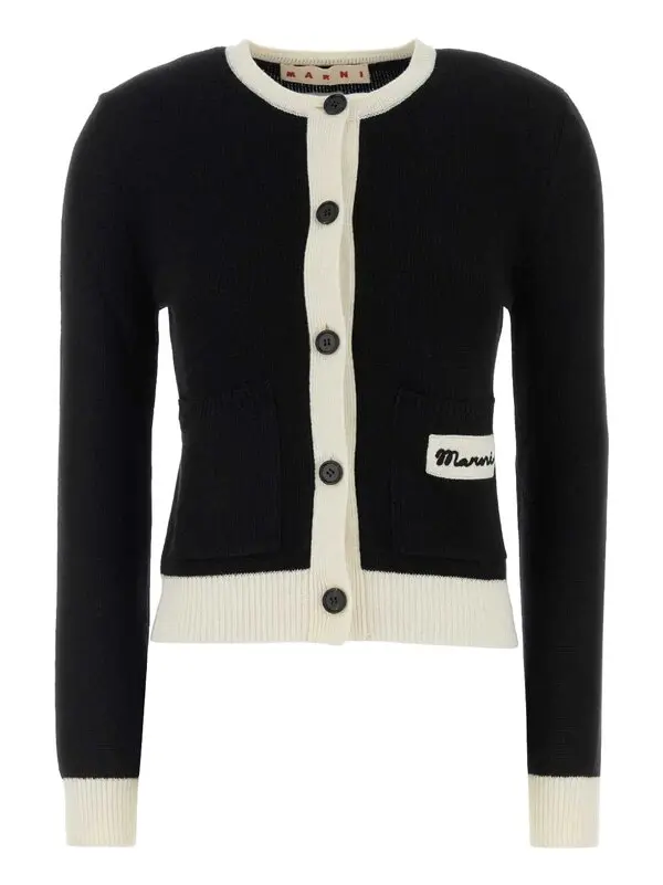 Marni Wool Blend Cardigan - Black