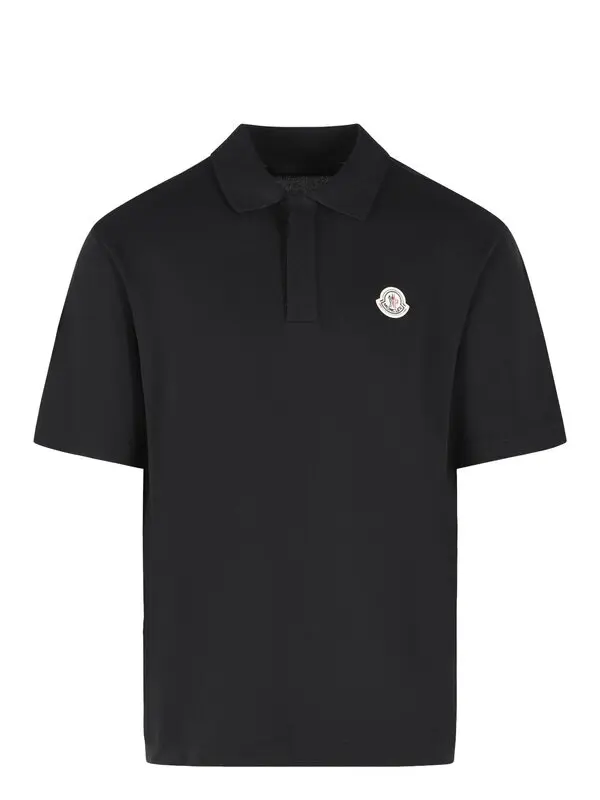 Moncler Cotton Polo Shirt - Black
