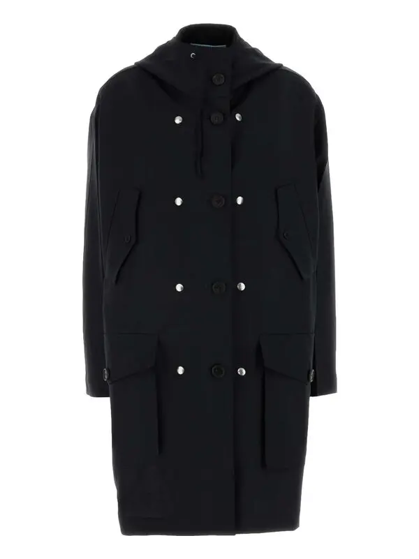 Prada Double Breasted Coat - Blue