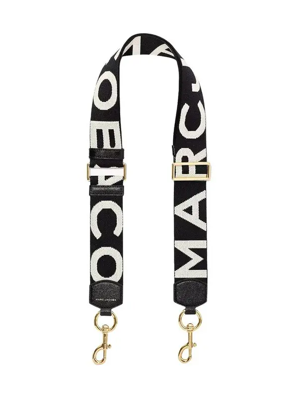 Marc Jacobs The Logo Webbing Strap - Black