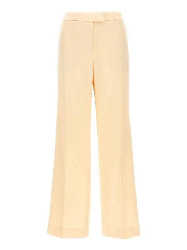 Zimmermann Illustration Straight Tux" Wool Blend Pants - Cream