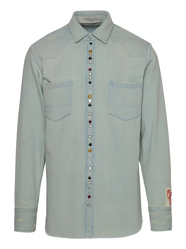 GOLDEN GOOSE Light Denim Shirt - Blue