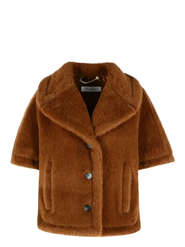 Max Mara Teddy" Alpaca And Cashmere Cape - Brown