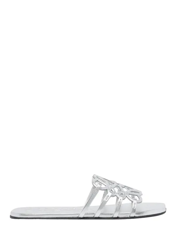 Loewe Petal Anagram Slides - Silver