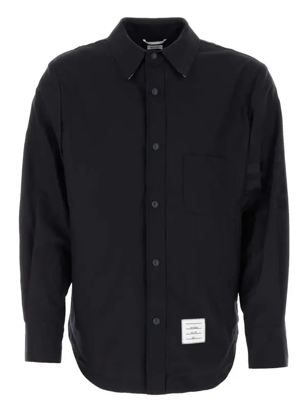 Thom Browne Midnight Wool Shirt - Blue