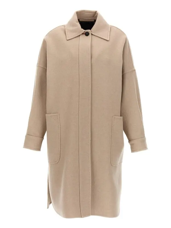 Max Mara Baruffa Double Cashmere Coat - Cream