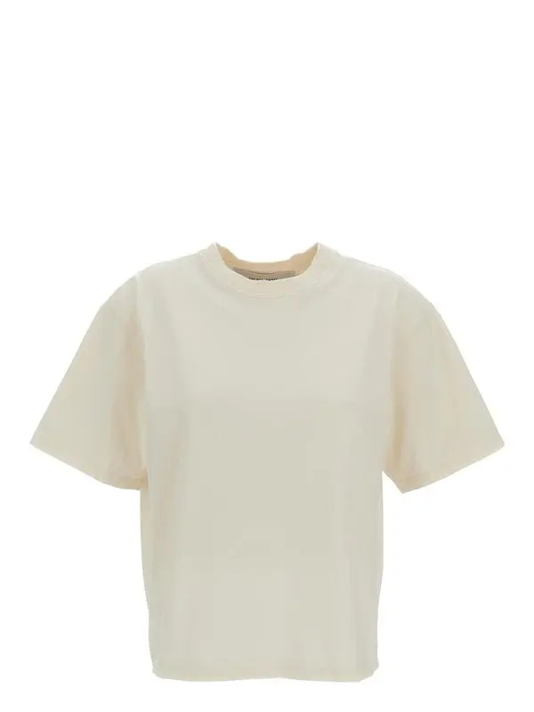 GOLDEN GOOSE Boxy Cotton Jersey T-shirt With Logo Patch - Multicolor
