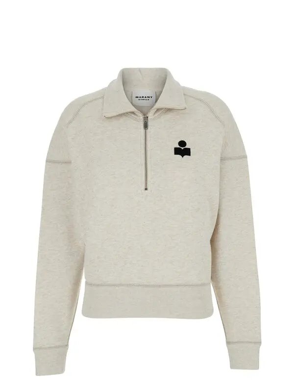 Isabel Marant Étoile Cotton Blend Sweatshirt With Logo - Multicolor