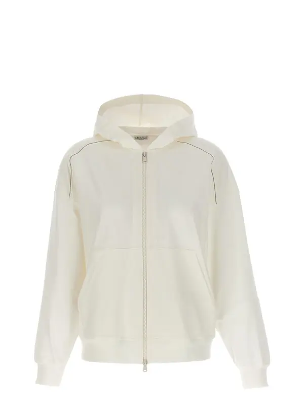 Brunello Cucinelli Monile Hoodie - White