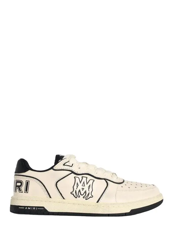 Amiri Newport Leather Blend Sneakers - Cream