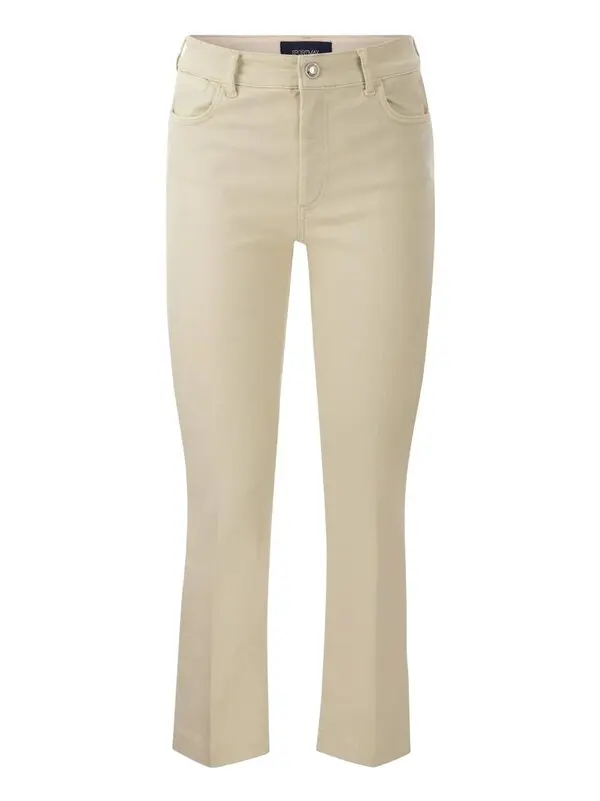 Sportmax Cotton-blend Flared Jeans - Cream
