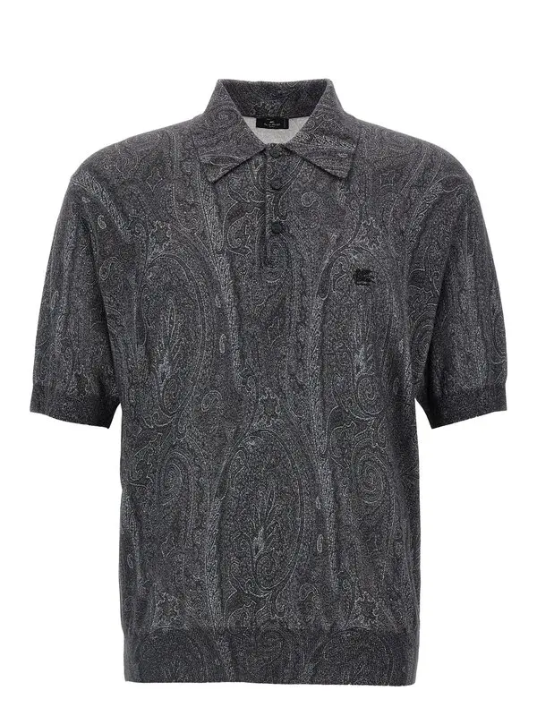 Etro Paisley' Polo Shirt - Multicolor
