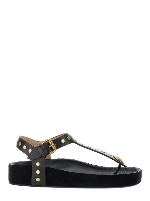 Isabel Marant Étoile Leather Sandals With Stud Details - Multicolor