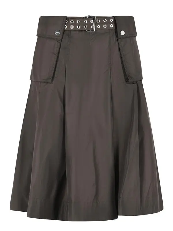 GANNI Polyamide Skirt - Brown