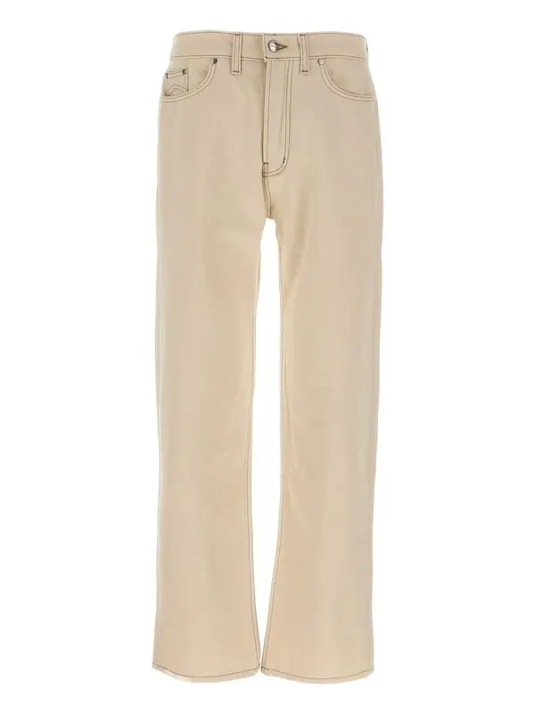 Rhude 90s Garment-dyed Cotton Denim Jeans - Cream