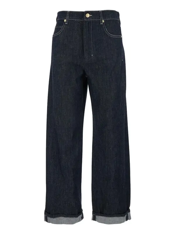 Max Mara Chiara Blue Denim Jeans - Multicolor