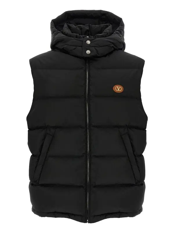 Valentino Garavani Vlogo Signature Puffer Vest - Black