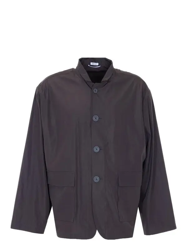 Thom Browne Light Memory Tech Packable Sportcoat With Logo - Gray