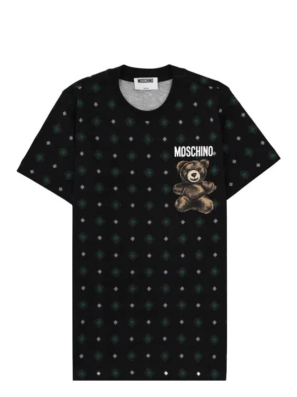 Moschino Printed Cotton T-shirt - Black