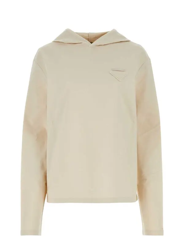 Prada Oversize Sweatshirt With Logo Detail - Brown