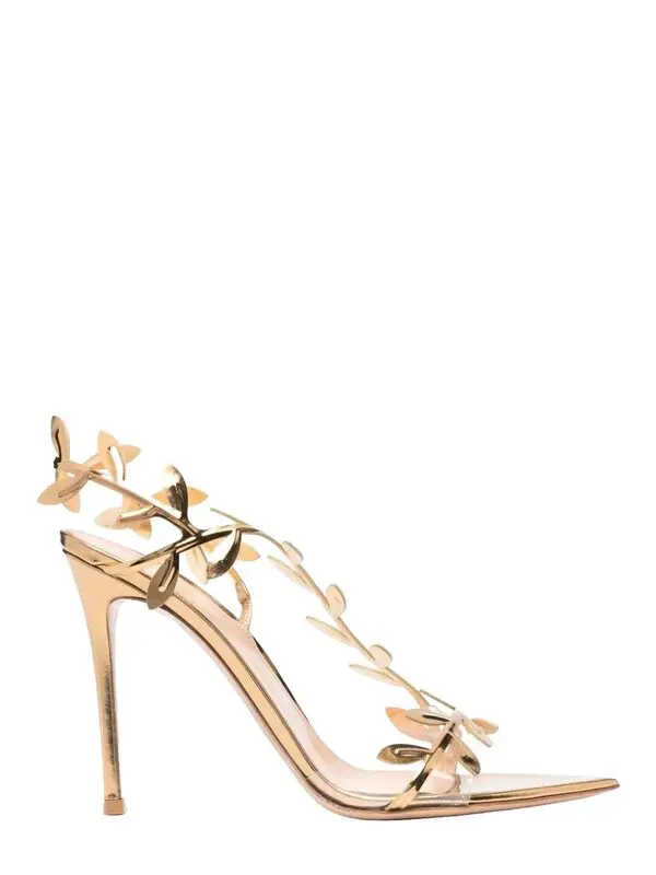 GIANVITO ROSSI Flavia 105mm Leaf Pattern Sandals - Multicolor