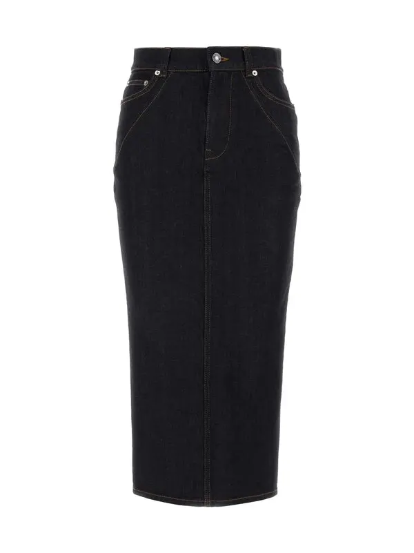 Givenchy Midnight Stretch Denim Skirt - Blue