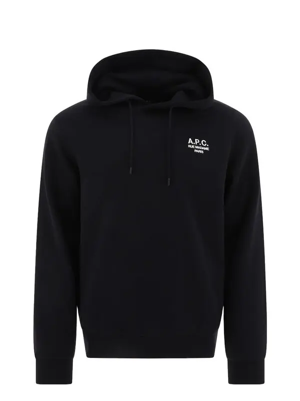 A.p.c. Logo Print Hoodie - Blue