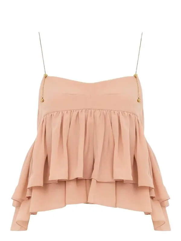 Chloé Sleeveless Silk Top - Multicolor