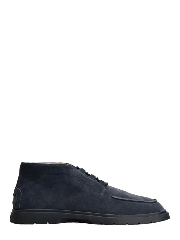 TOD'S Suede Leather Ankle Boots With Lace-up Fastening - Multicolor