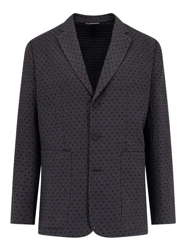 Dior Polka-dots Virgin Wool And Alpaca Jacquard Blazer - Multicolor