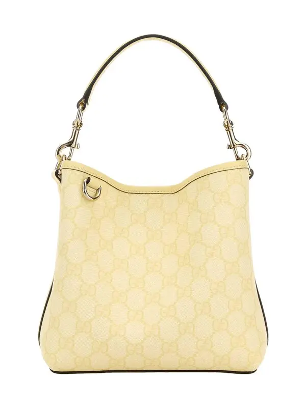 Gucci Printed Canvas Gg Emblem Bucket Bag - Yellow