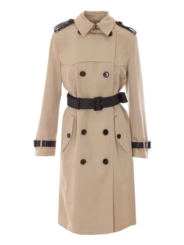 Burberry Short Foxfield Trench Coat - Cream