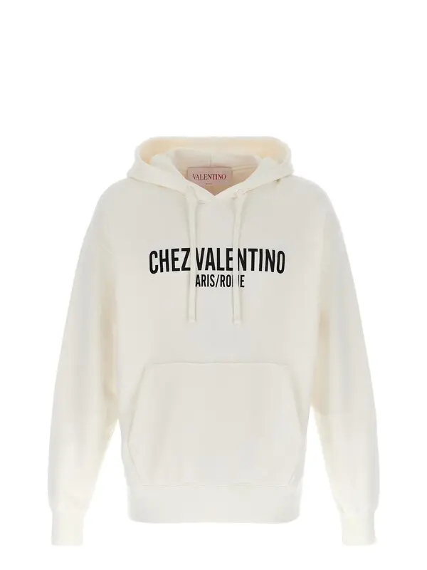 Valentino Garavani Oversized Hoodie With Front Print - White