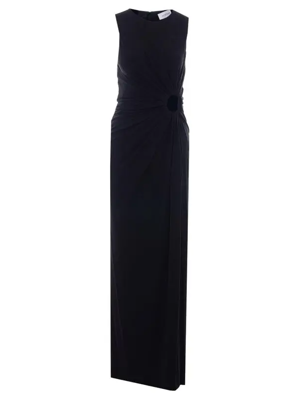 Sportmax Sleeveless Draped Cut-out Detail Dress - Black