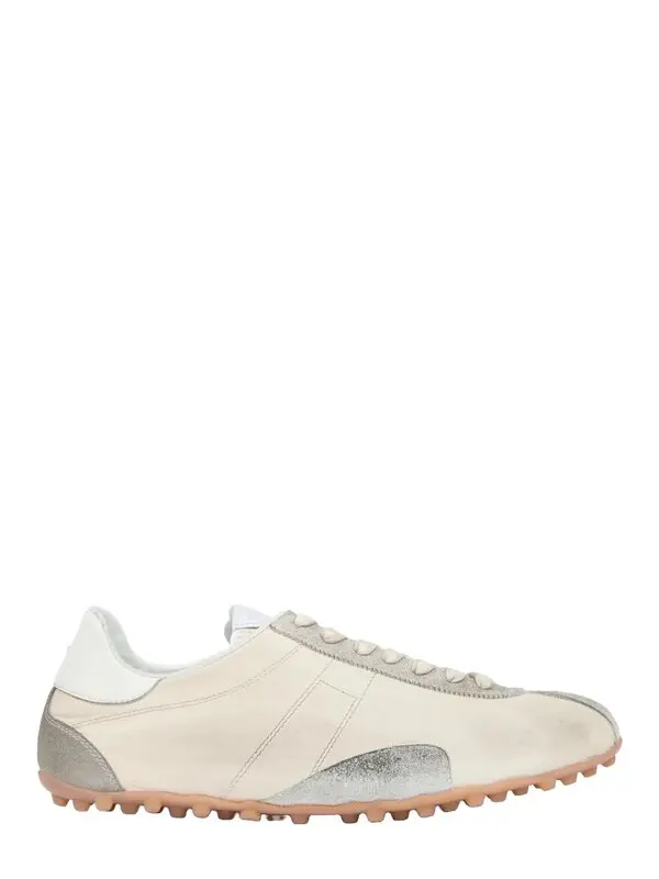 MAISON MARGIELA Vintage Finish Suede And Leather Sneakers - Multicolor