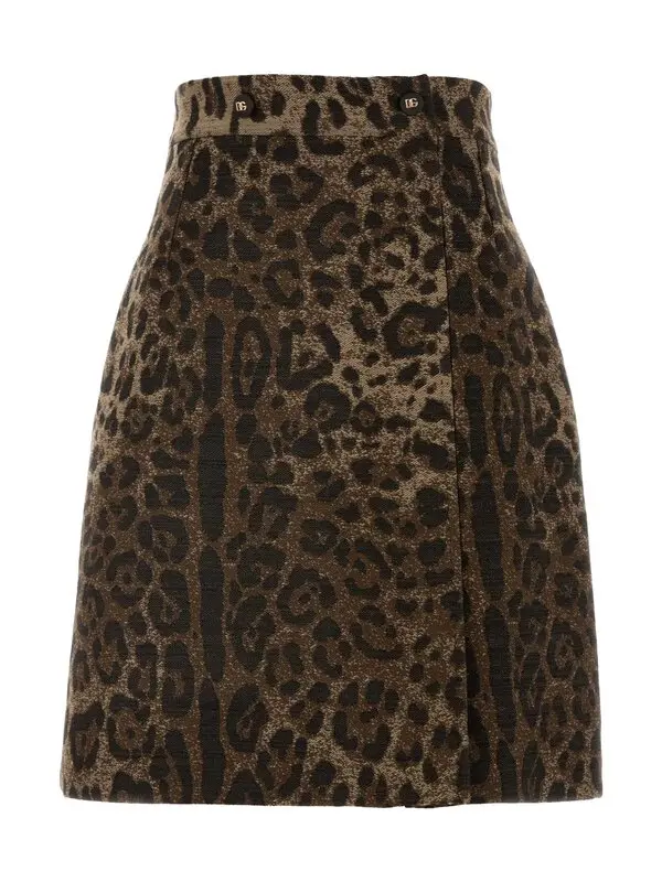 Dolce & Gabbana Embroidered Wool Skirt - Multicolor