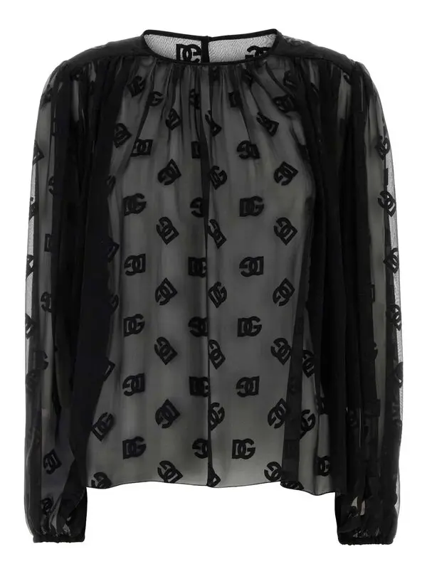 Dolce & Gabbana Organza Blouse - Black