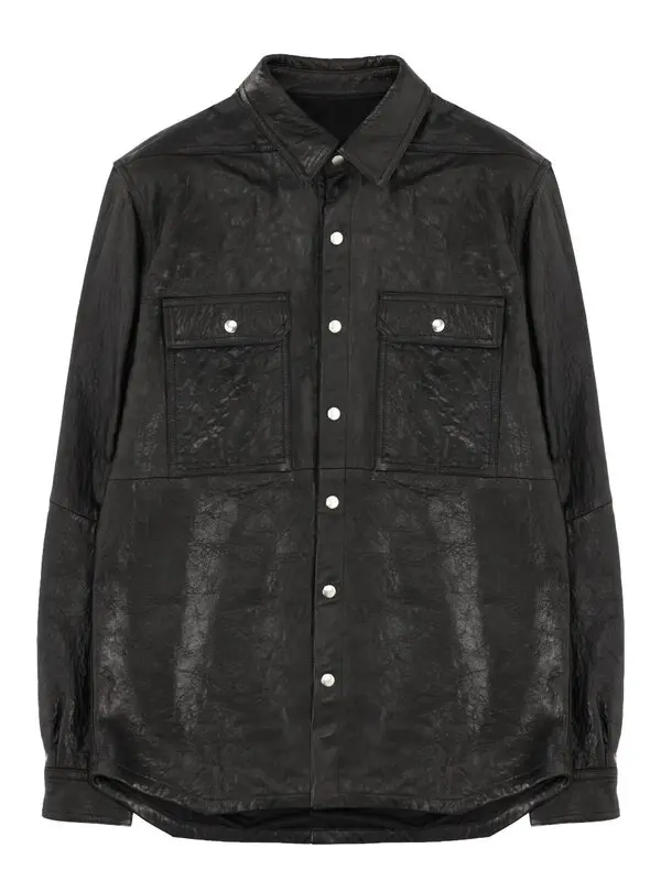 Rick Owens Leather Jacket - Black