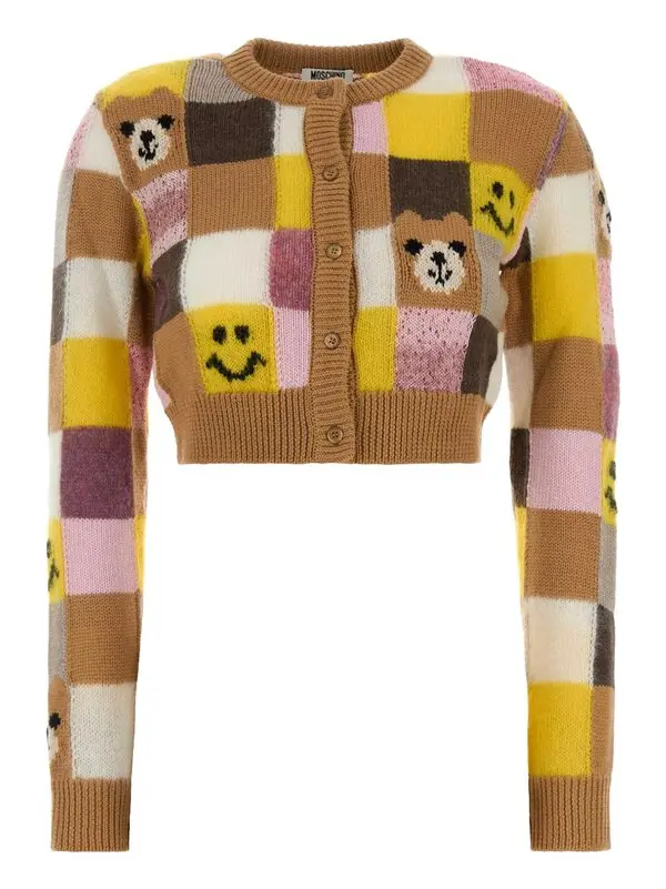 Moschino Embroidered Nylon Blend Cardigan - Multicolor