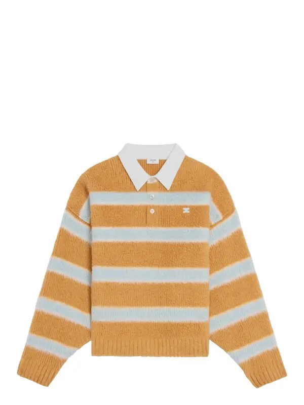 Celine Cotton Blend Polo Shirt - Yellow