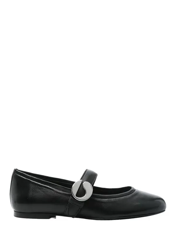 Coperni Leather Ballet Flats With Buckle Detail - Multicolor