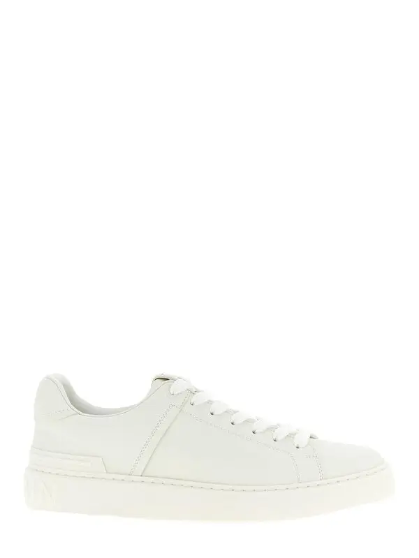 Balmain B-cout Smooth Leather Sneakers - White