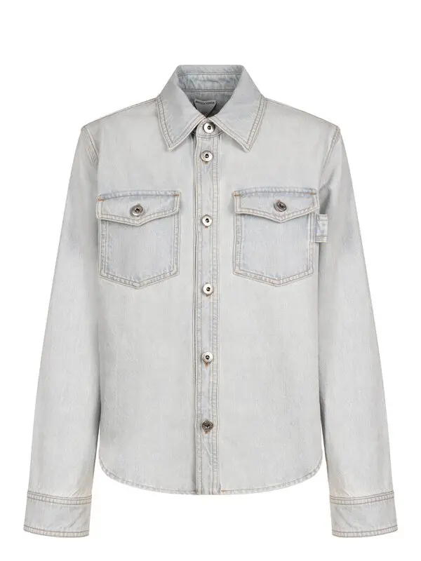 Bottega Veneta Extra Bleached Denim Shirt - Blue