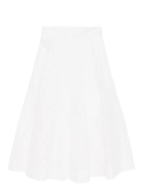 Zimmermann Crush Cotton Midi Skirt - Multicolor